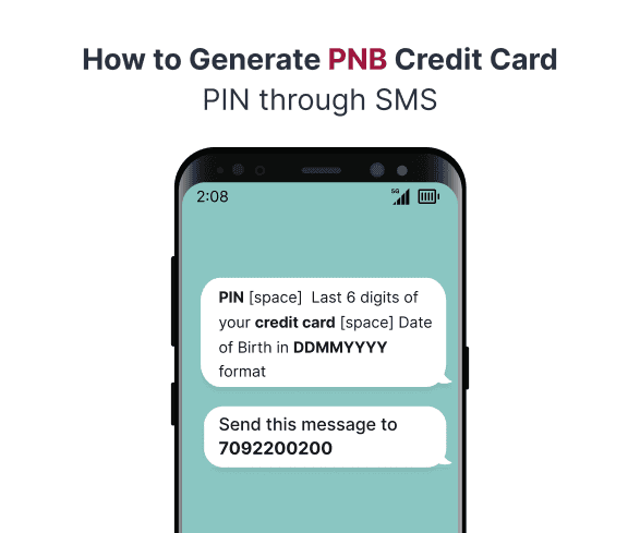 PNB Credit Card PIN Generation through SMS and Net Banking